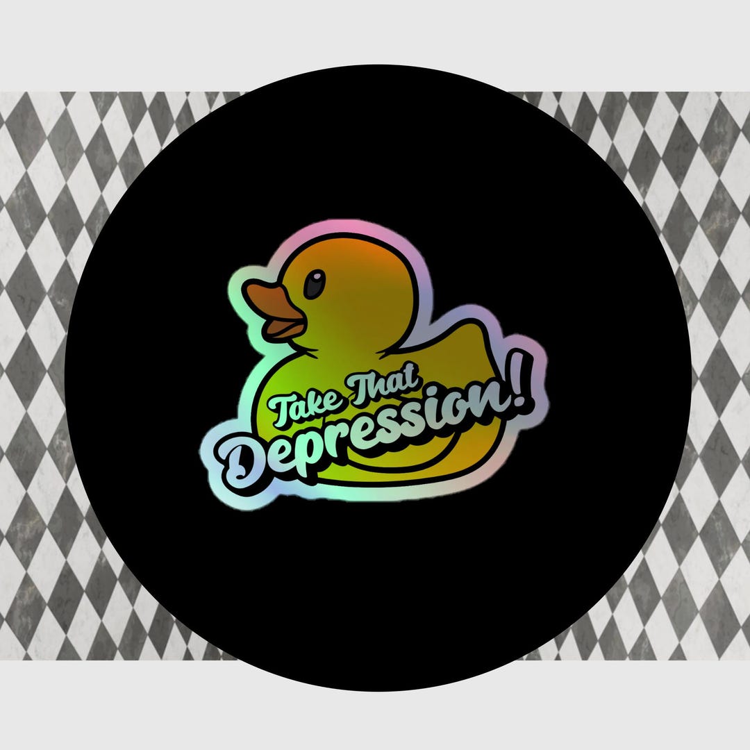 Take That, Depression! Holographic Sticker | Hazbin Hotel Lucifer ...