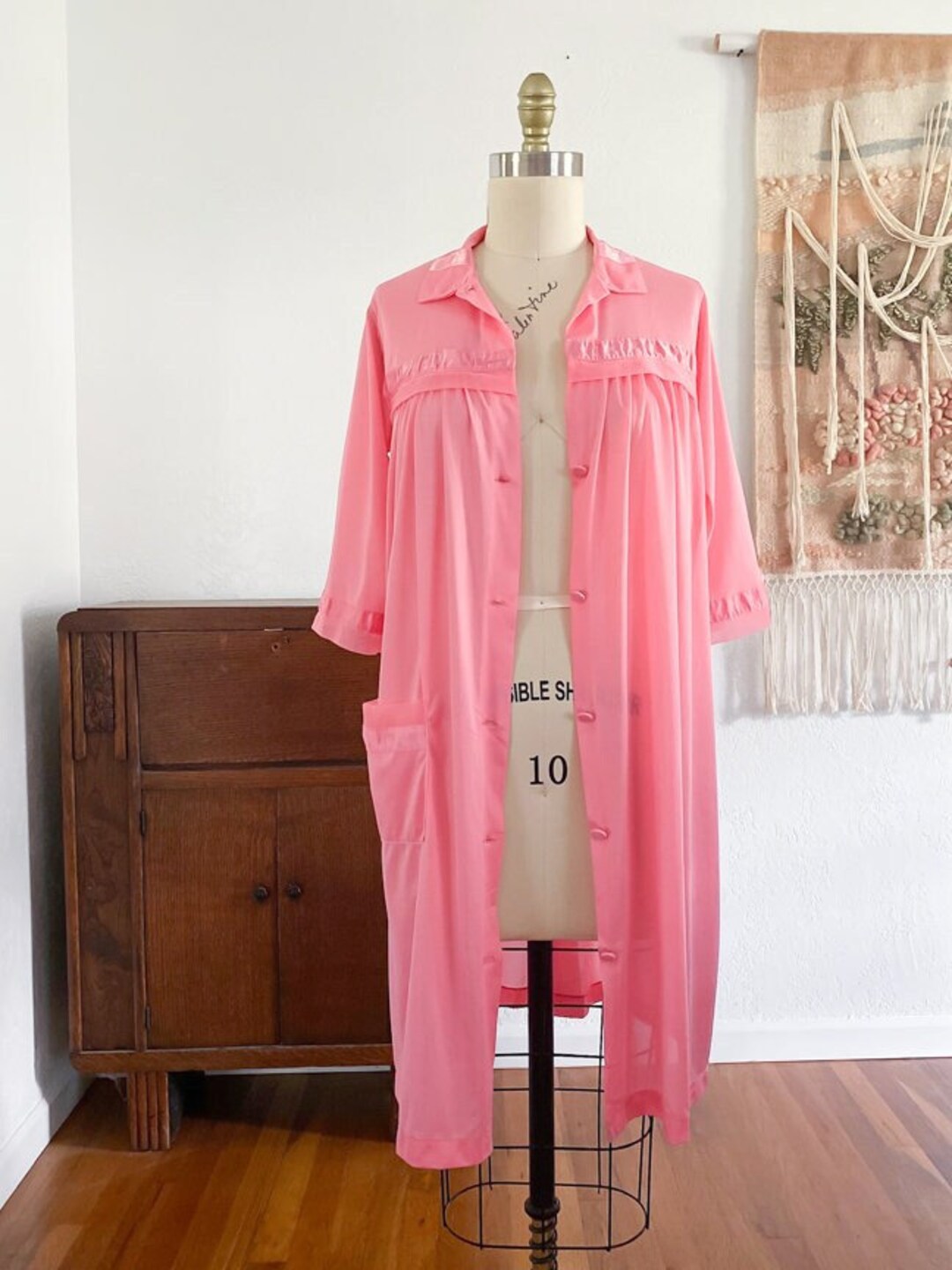 Vintage Bubblegum Pink Duster Outer Layer - Etsy