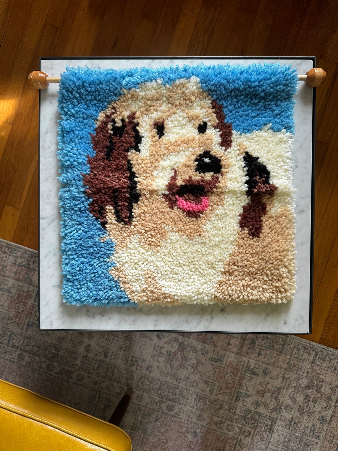 Vintage Sheepdog Portrait Latch Hook Wall Hanging - Etsy