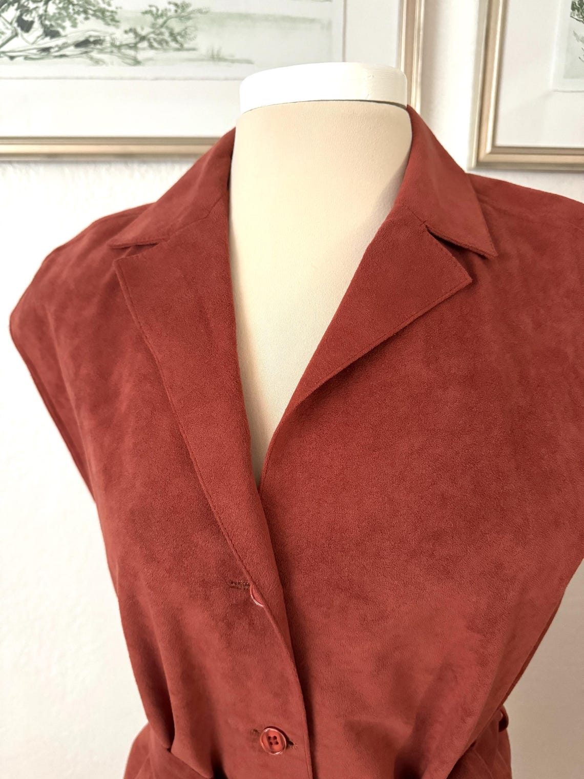 Vintage Brick Red Shirt Dress - Etsy