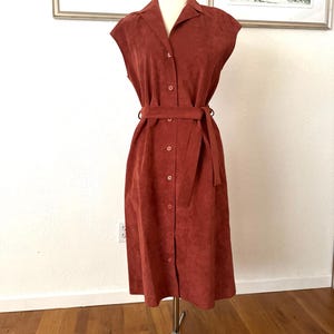 Vintage Brick Red Shirt Dress - Etsy