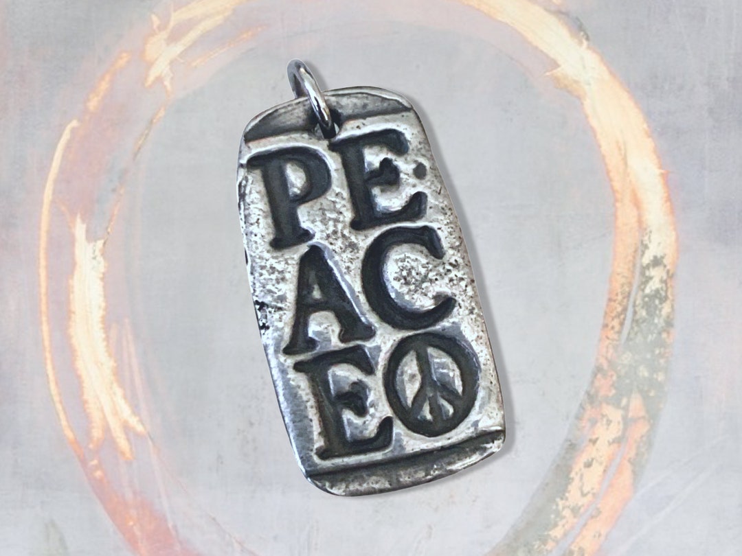 PEACE Pendant - Hand Carved Letters - Engraving - Art Lover - Gift for ...