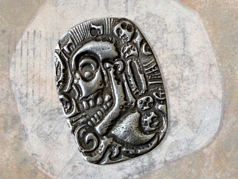 Ancient Mayan Skull Talisman Ancient Relic Skull Pendant - Etsy