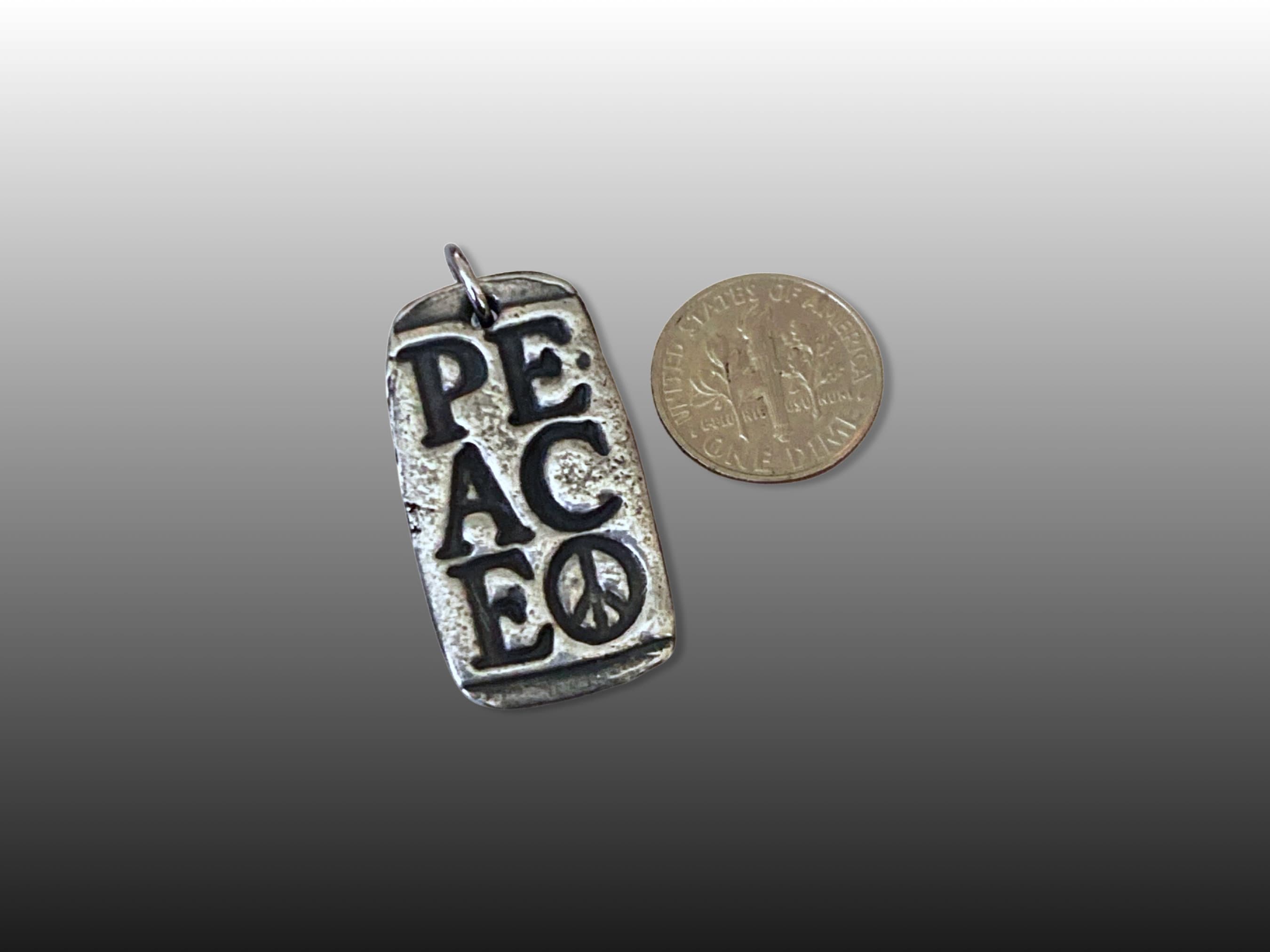 PEACE Pendant - Hand Carved Letters - Engraving - Art Lover - Gift for ...