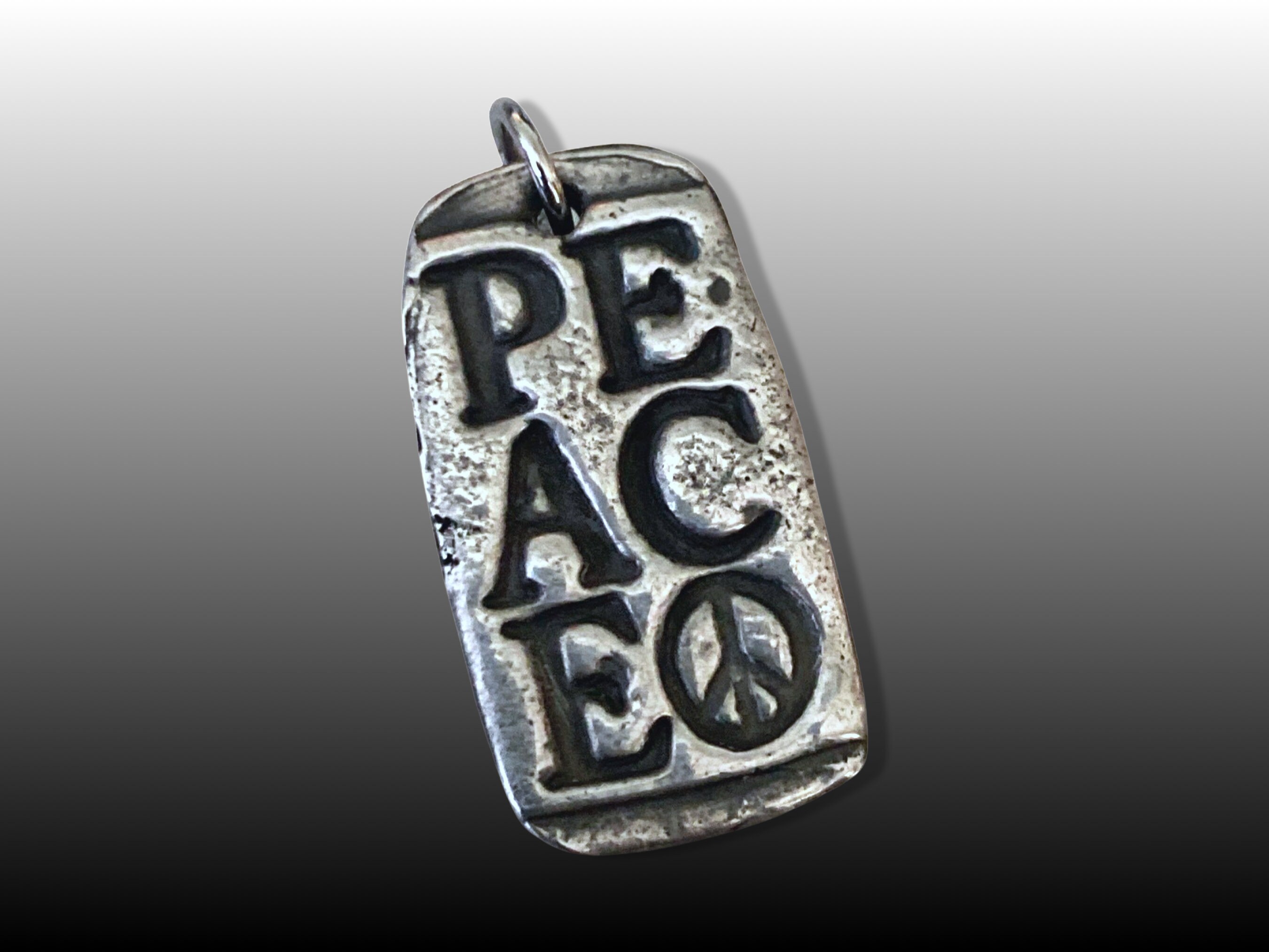 PEACE Pendant Hand Carved Letters Engraving Art Lover - Etsy