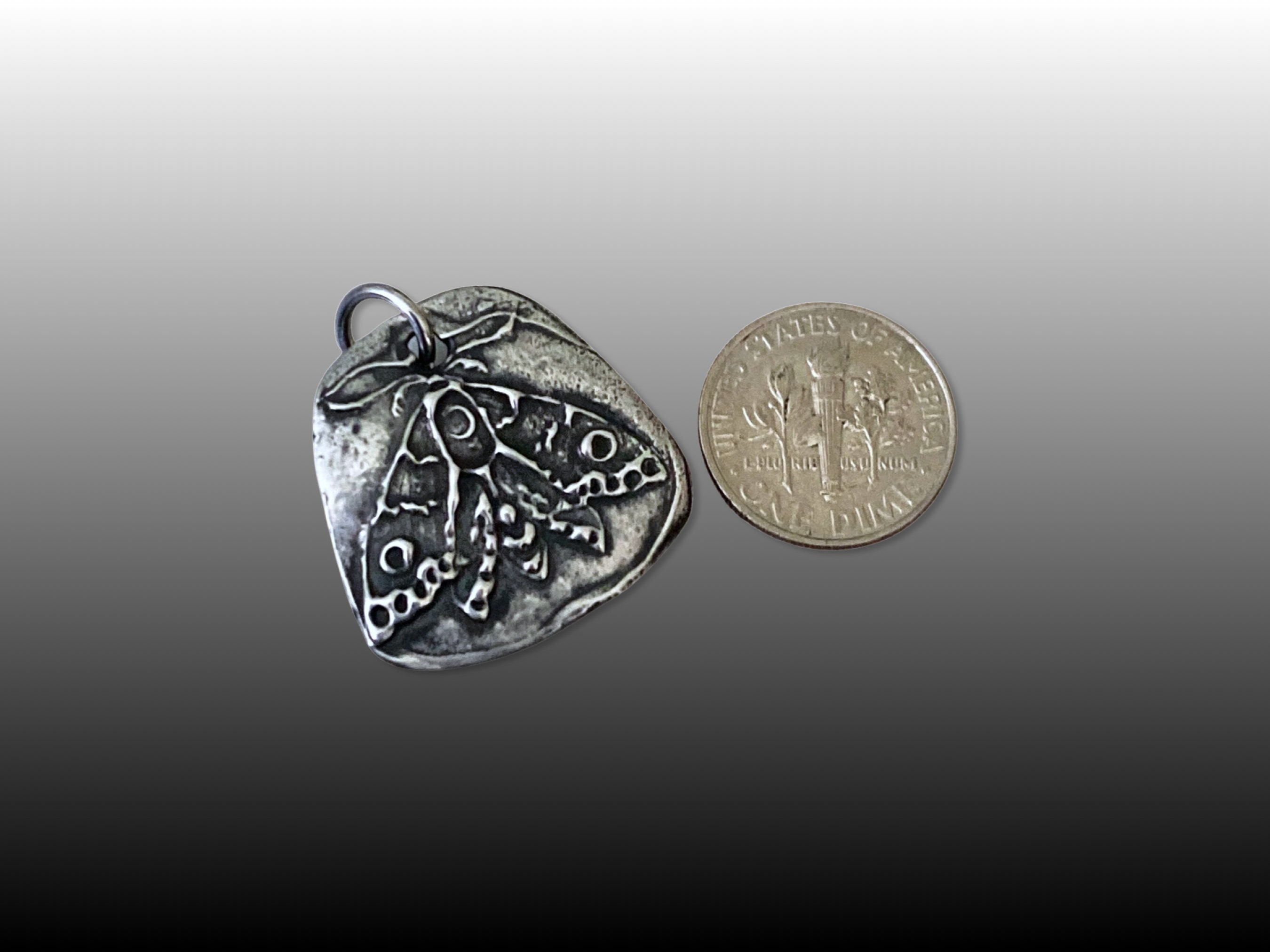 Luna Moth Charm - Hand Cast Rustic Pewter Focal Pendant - Earthy Boho ...