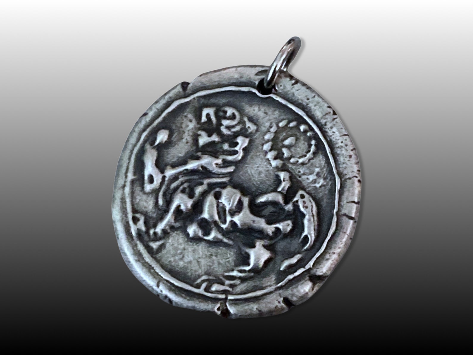 Tiger Pendant Rustic Pewter Tiger Medallion Zen Jewelry - Etsy