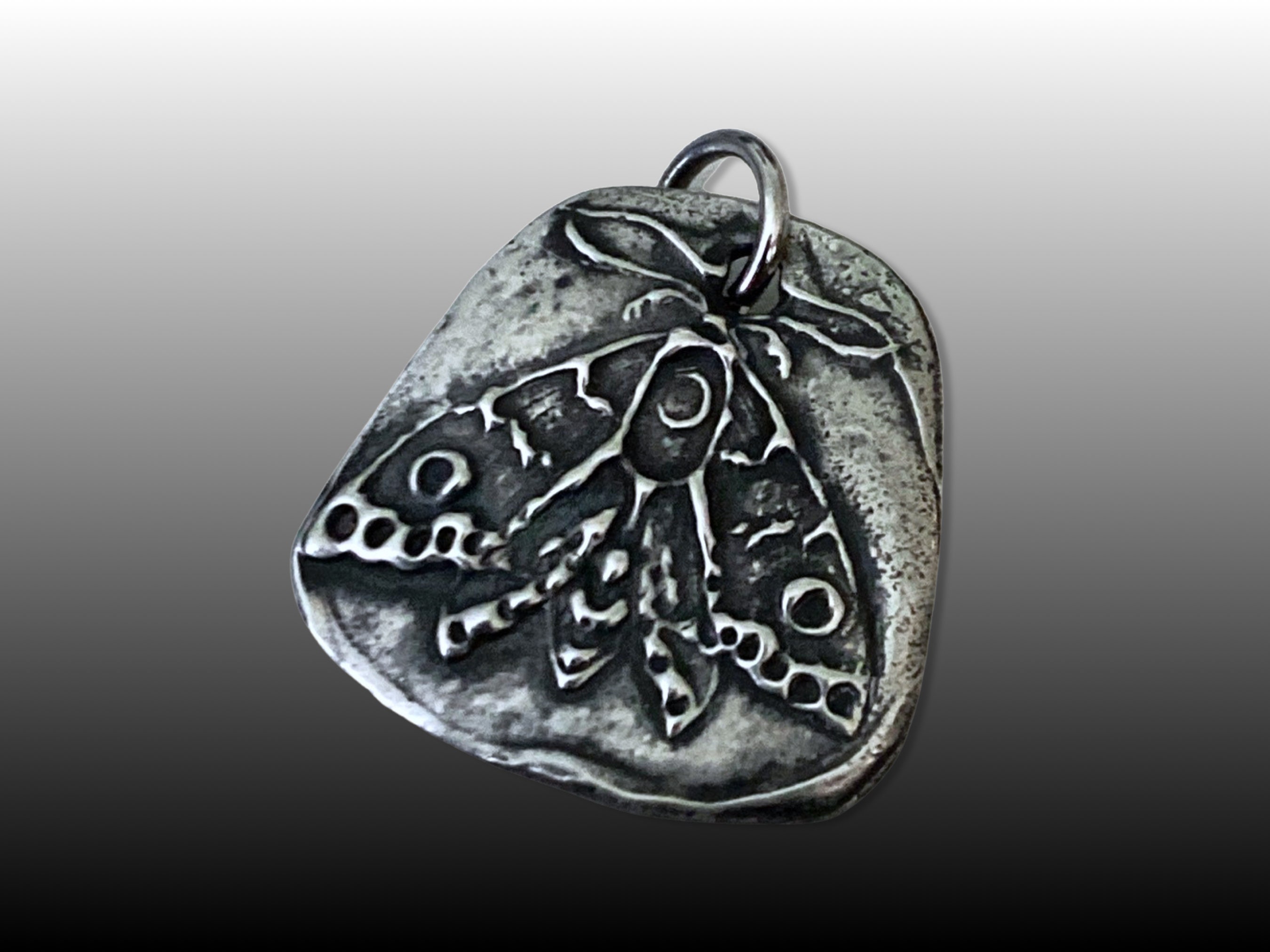 Luna Moth Charm - Hand Cast Rustic Pewter Focal Pendant - Earthy Boho ...