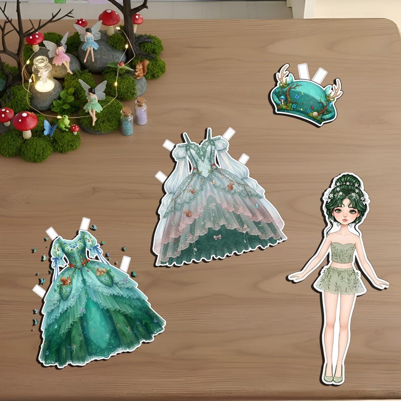 Fairy Paper Dolls, Whimsical Magical Cottagecore Dress-up, Mix-match ...