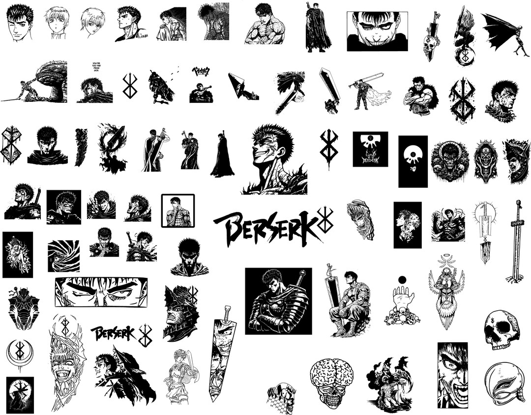 Berserk SVG Clipart Bundle | Guts, Griffith, Brand of Sacrifice ...