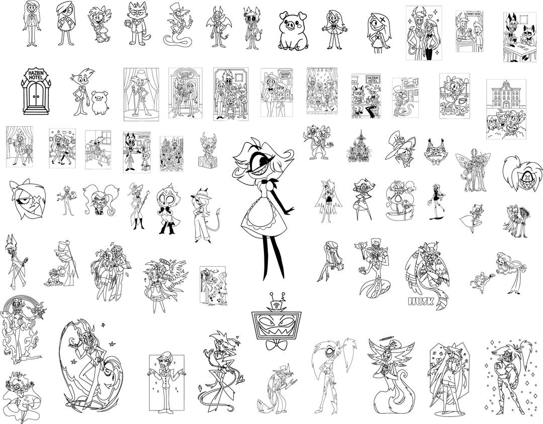 Hazbin Hotel SVG Bundle | 69 Files | PNG + Vector | Instant Download ...