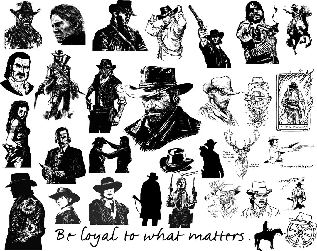 Red Dead Redemption 2 SVG Bundle | 33 Files – Western Outlaw Designs ...