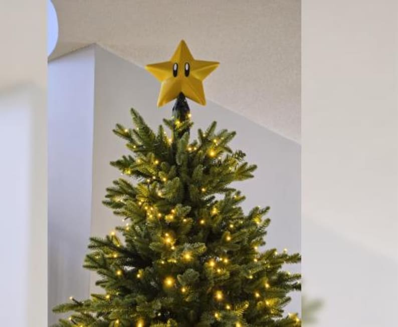 Light-up Christmas Tree Topper – Super Mario Inspired Holiday Decor - Etsy