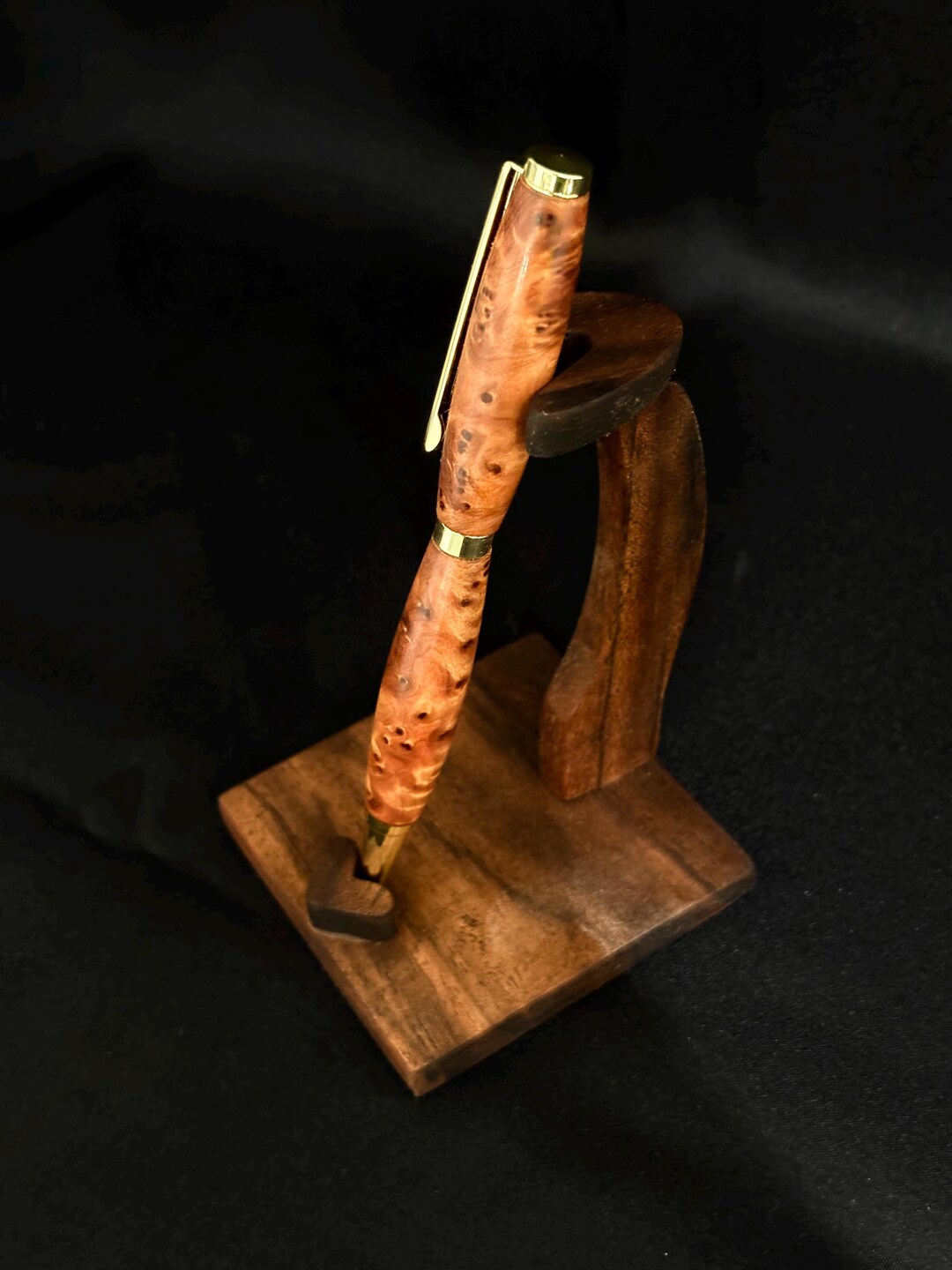 Hand Turned Birdseye Burl Wood Pen – One of a Kind Burl Wood Slimline ...