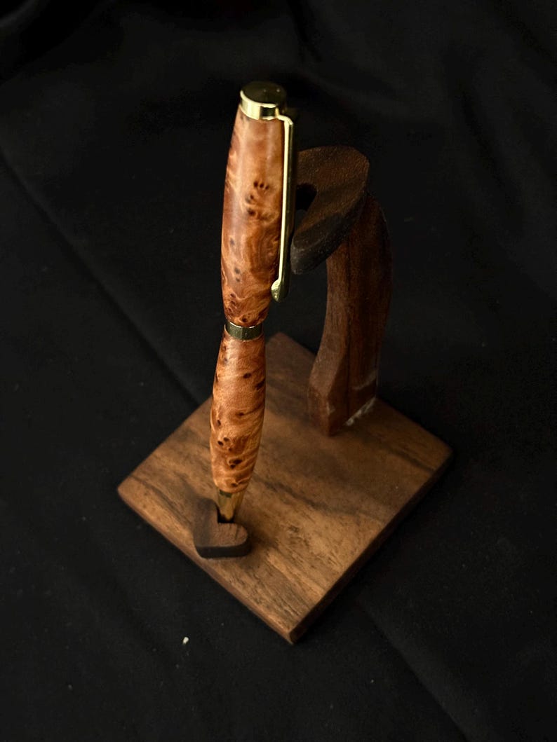 Hand Turned Birdseye Burl Wood Pen – One of a Kind Burl Wood Slimline ...