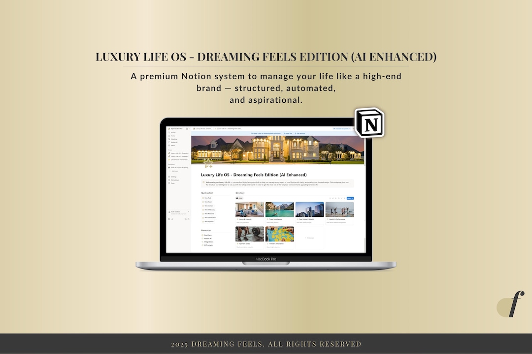 Luxury Life OS Notion Template (AI Enhanced) - 2026 Premium Life ...