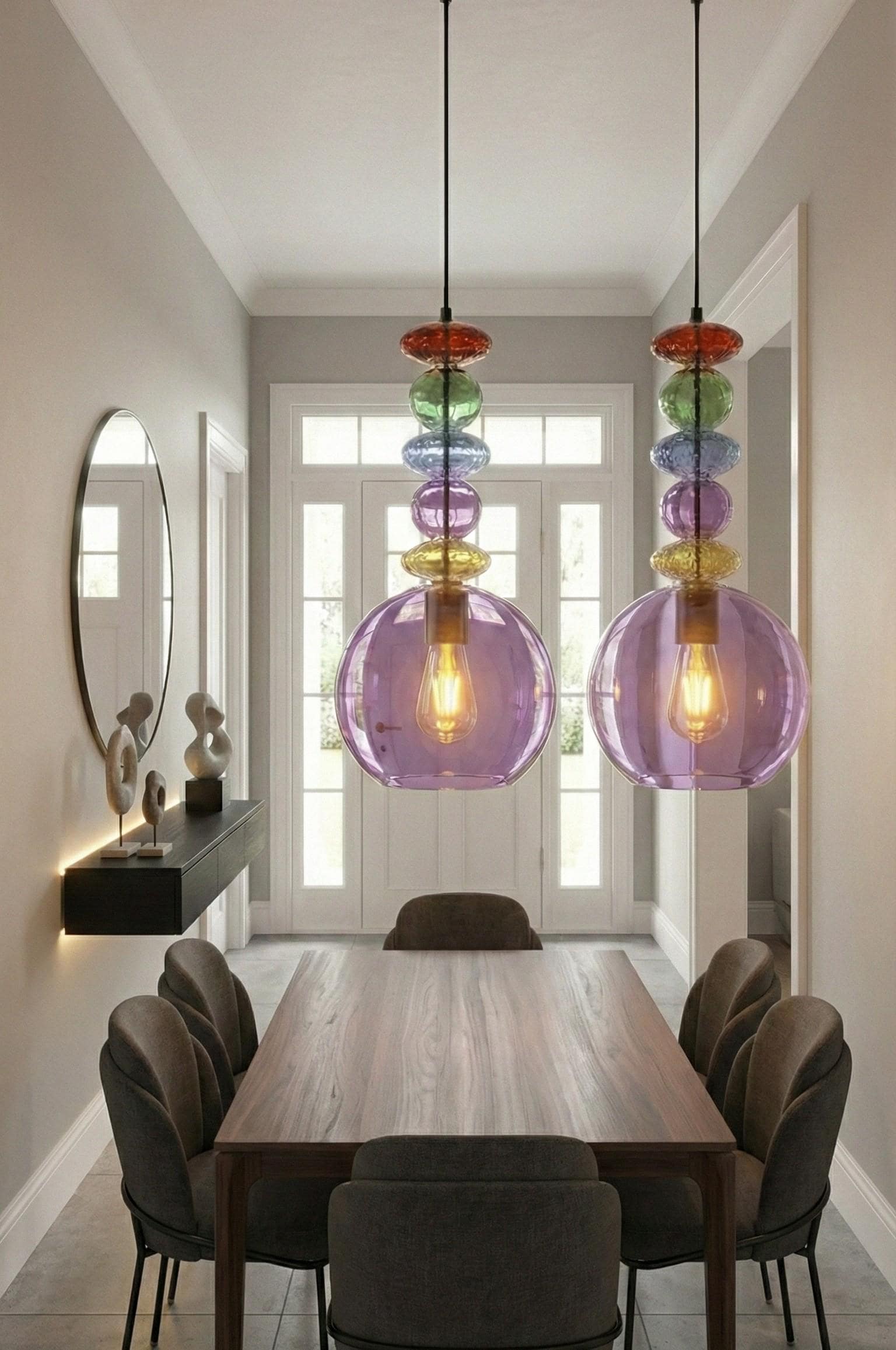 Colorful Light Fixtures | Blown Glass Pendant Light | Ceiling Lamps ...