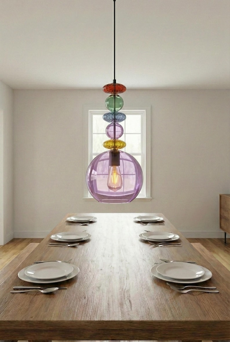 Colorful Light Fixtures | Blown Glass Pendant Light | Ceiling Lamps ...