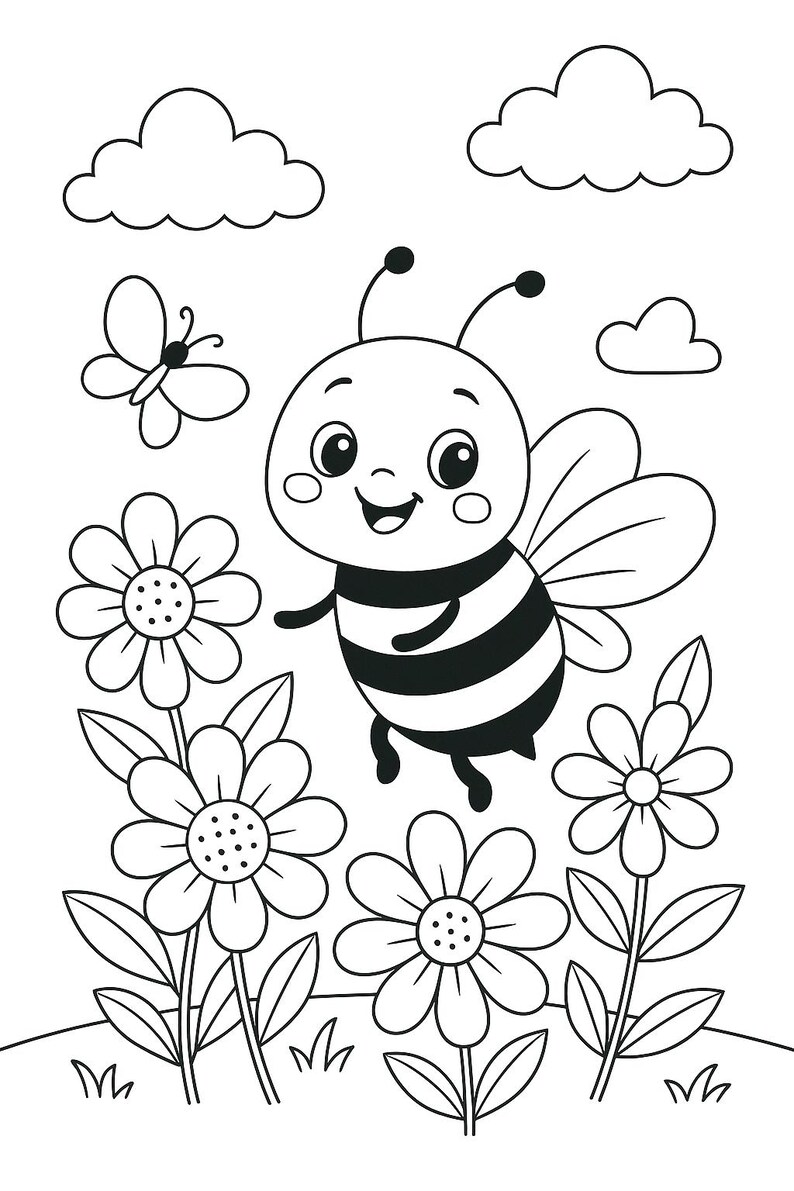 9 Printable Coloring Pages for Kids, Animals & Adventure PDF - Etsy