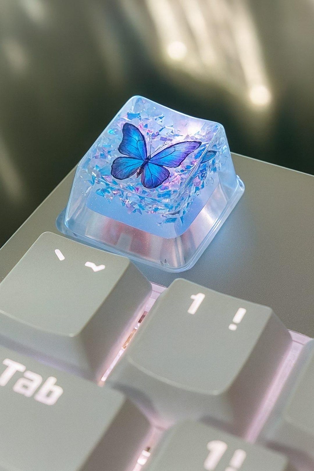 Butterfly Acrylic Keycap – Transparent Custom Keycap for Mechanical ...