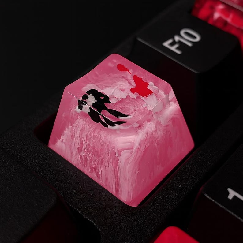 Resin Aquarium Keycap – Koi Fish Keycap – Crystal RGB Keycap – Artisan ...