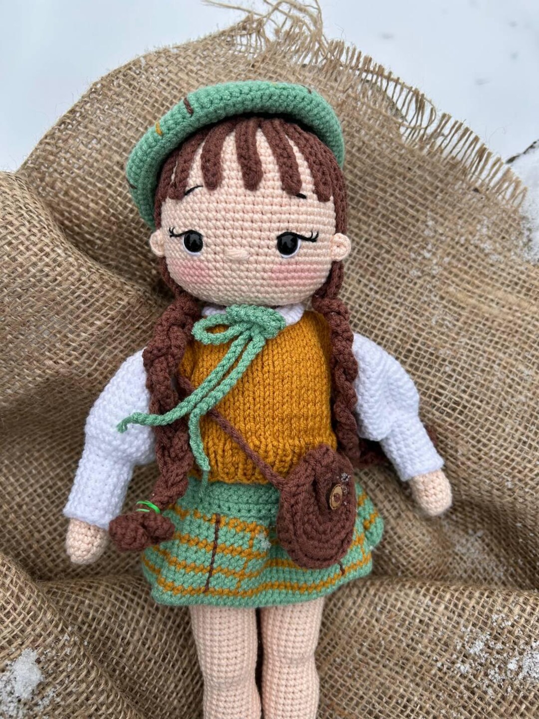 Handmade Crochet Art Doll “Élise” – French Style, Removable Outfit ...