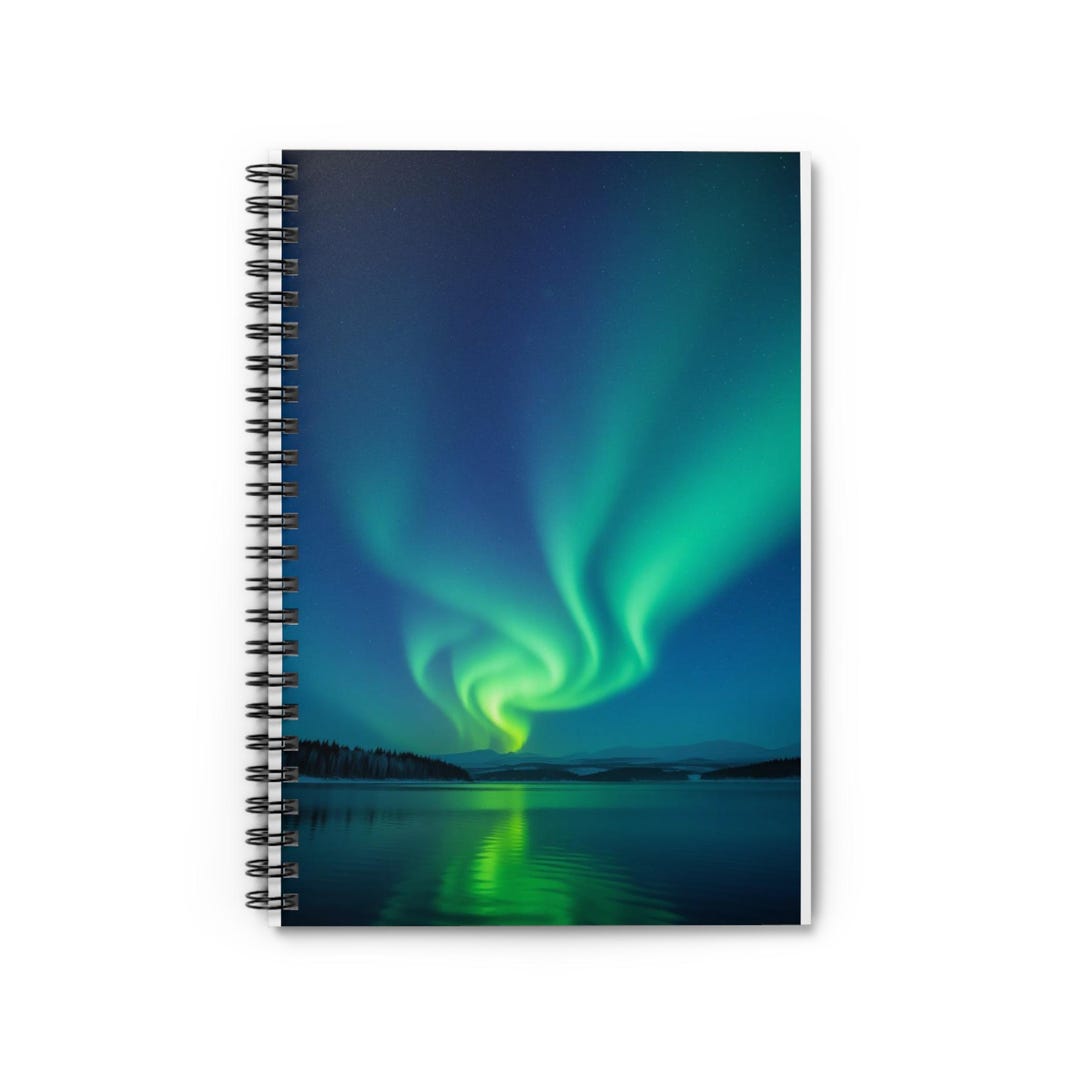 Northern Lights Spiral Notebook | Aurora Borealis Photo Journal - Etsy