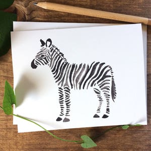Zebra Card Set - Etsy
