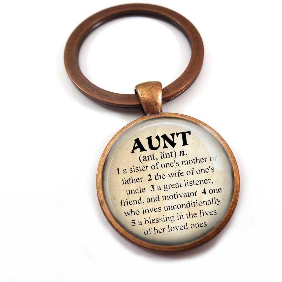Aunt Dictionary Definition Pendant Necklace or Key Chain Charm - Mother ...