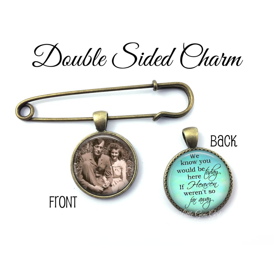 Custom Photo Lapel Pin Wedding Picture Boutonniere - Personalized ...