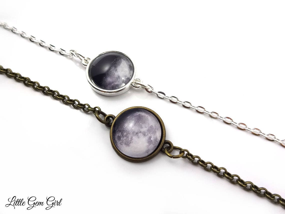 Custom Birth Moon Bracelet Glow in the Dark Moon Phase - Etsy