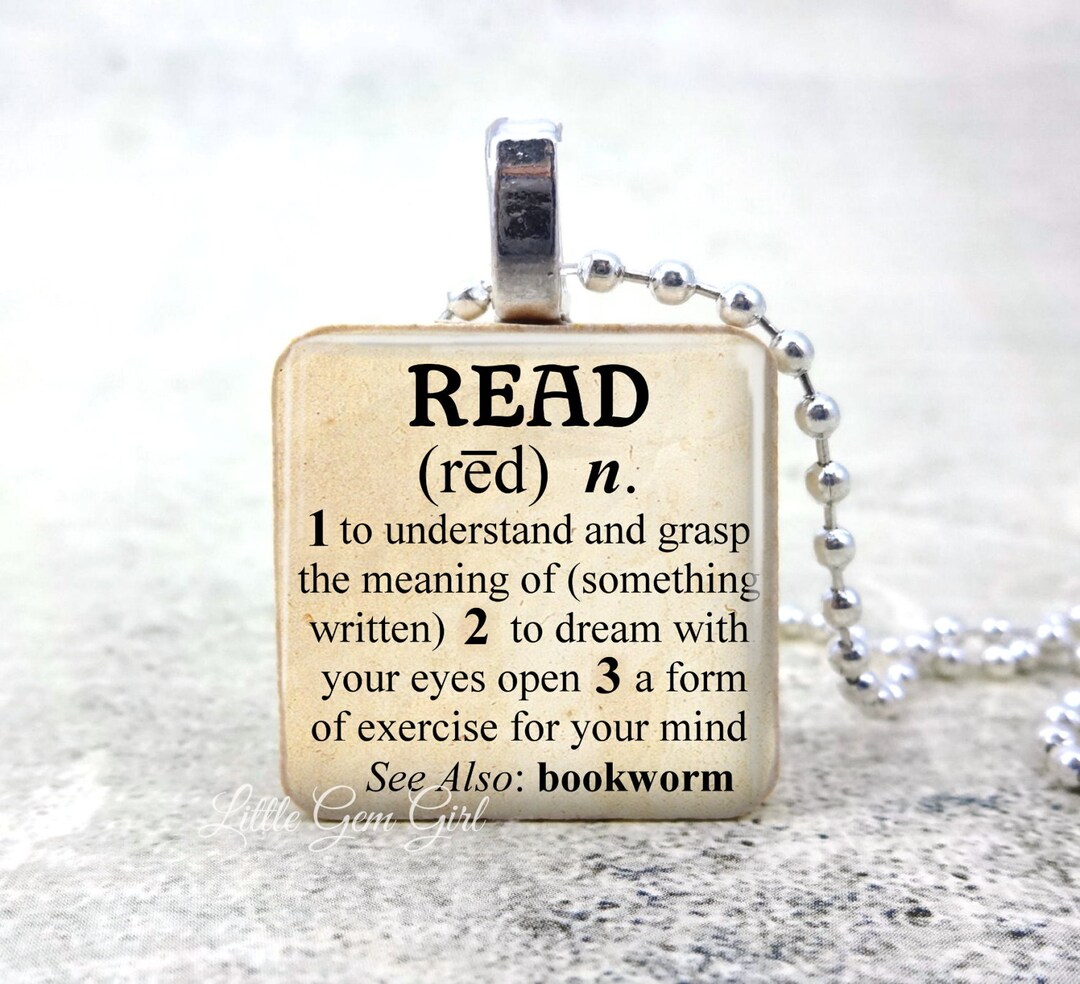 Read Dictionary Definition Necklace - Book Lover Bookworm Librarian ...