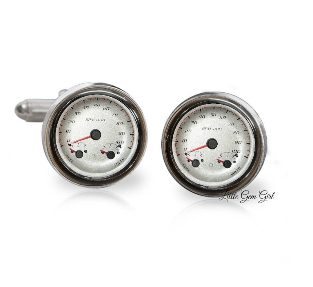 Car Speedometer Cuff Links - Classic Car Tachometer Hot Rod Cufflinks ...