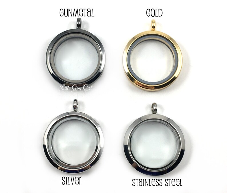 Double Sided Custom Photo Floating Locket With Birthstone and Loved ...