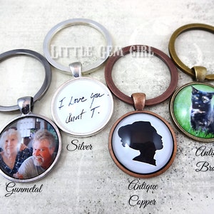 Father's Day Papa Key Chain 2 Sided Photo Keychain Double Sided ...