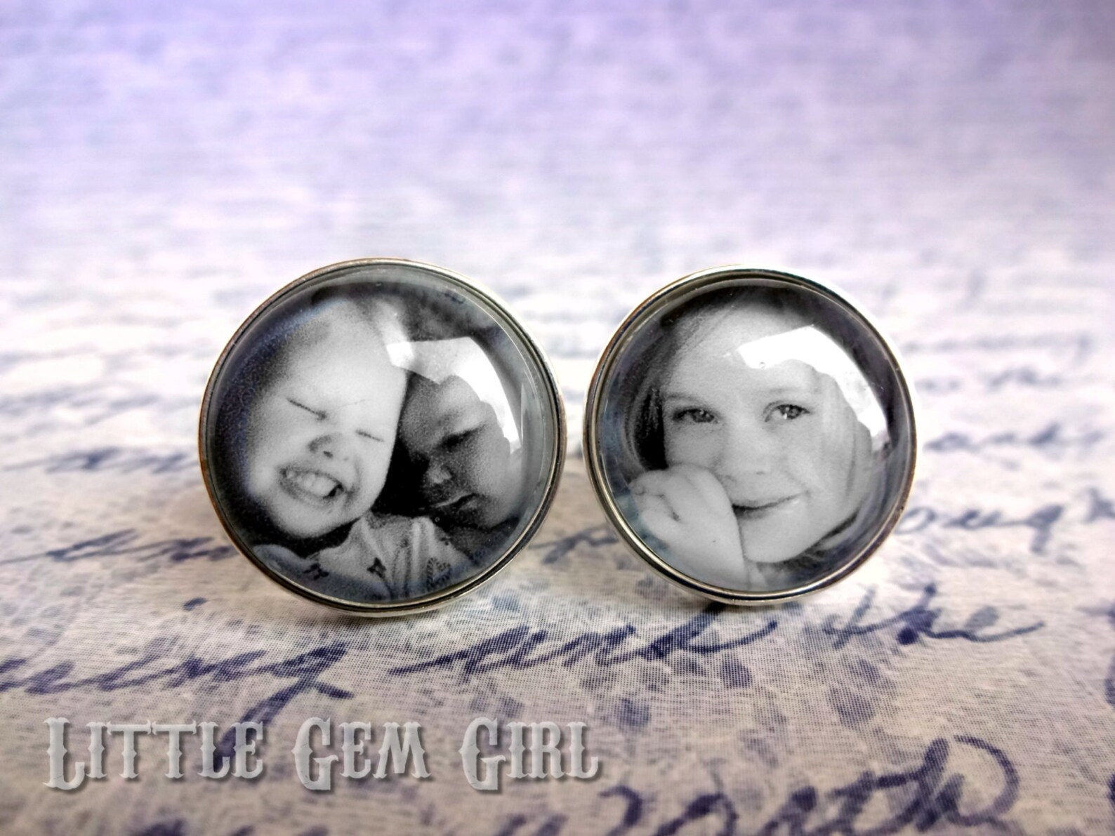 925 STERLING SILVER Custom Photo Cuff Links Picture - Etsy