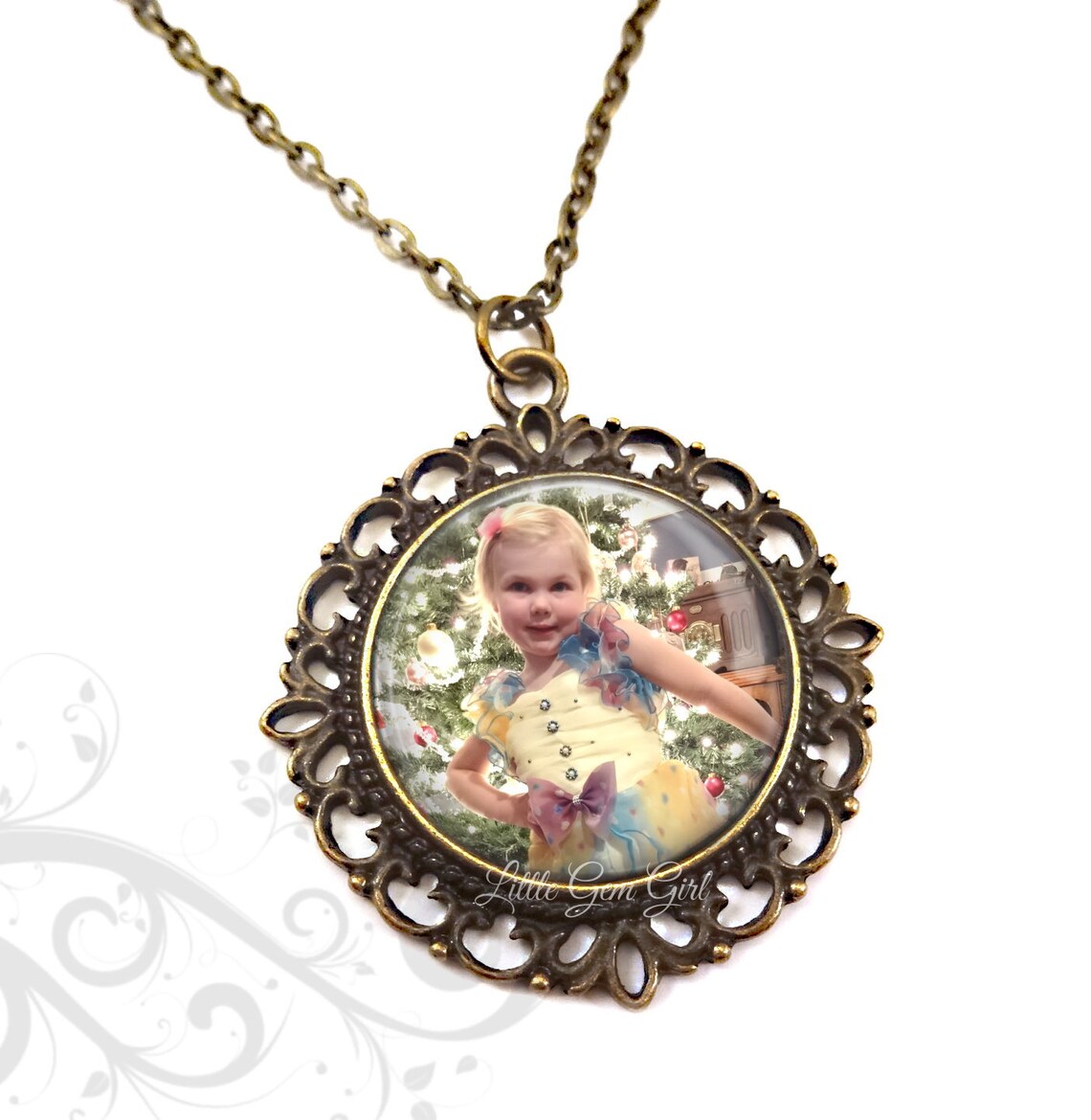 Custom Photo Necklace Personalized Jewelry Round Picture - Etsy