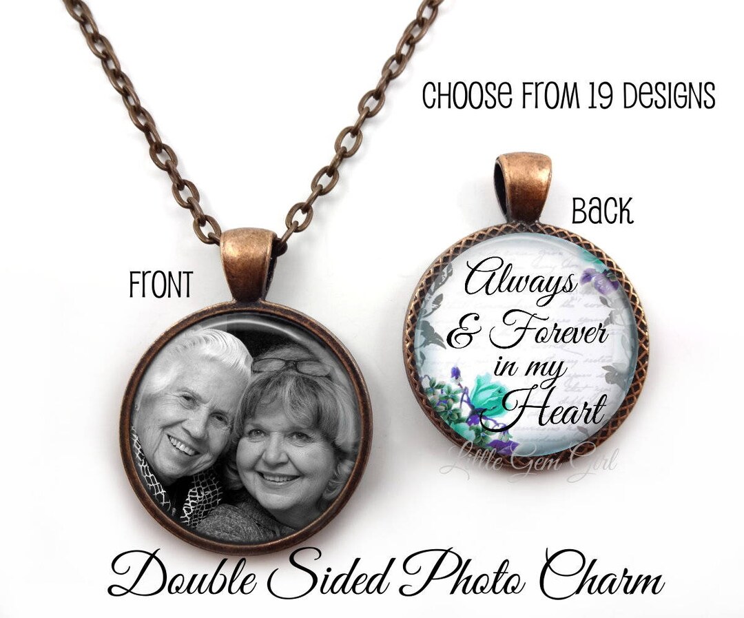 Wedding Bouquet Photo Charm - Custom Picture Memorial Jewelry - Always ...