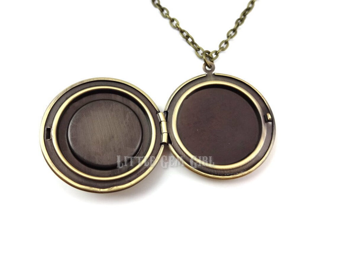 Custom Birth Moon Locket Necklace Moon Phase Pendant in | Etsy