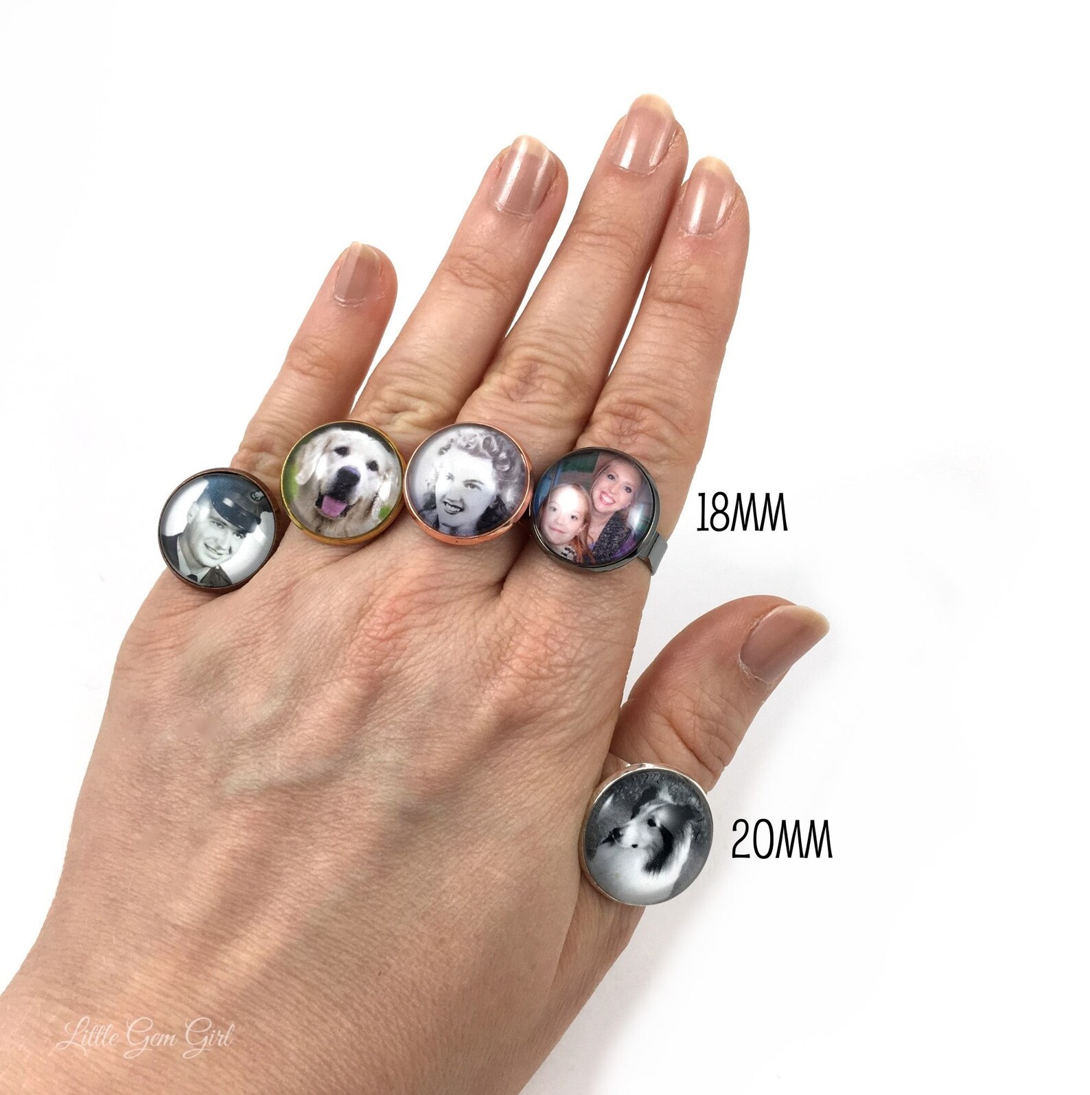 Personalized Photo Ring Custom Photo Ring Stainless Steel - Etsy