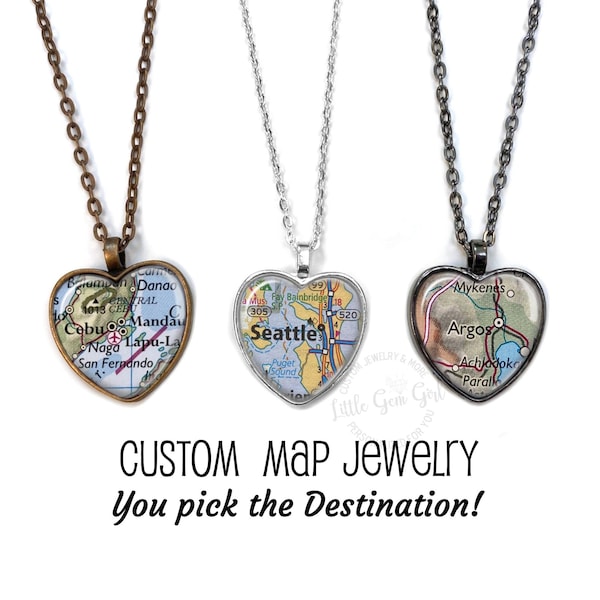 Map Jewelry - Etsy