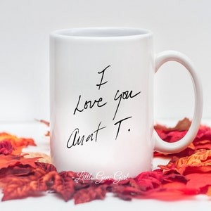 Loved Ones Handwriting Coffee Mug - Memorial Gift - Permanent Actual ...