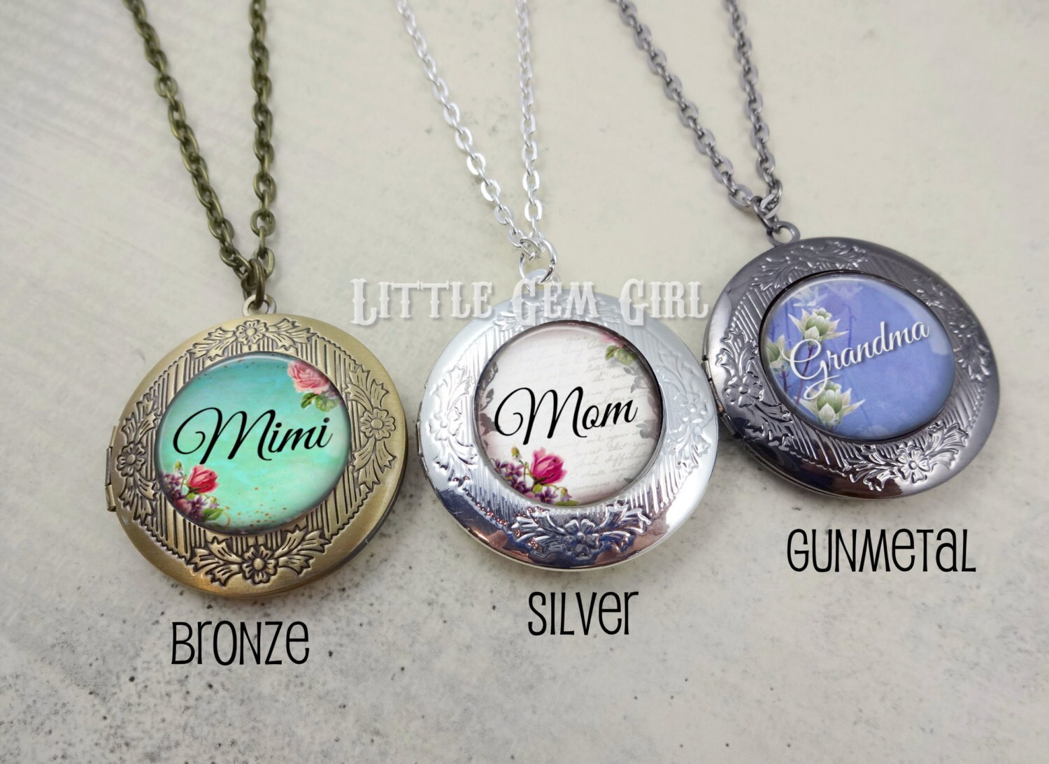 Personalized Mom Locket Custom Mom Necklace Mothers Day - Etsy