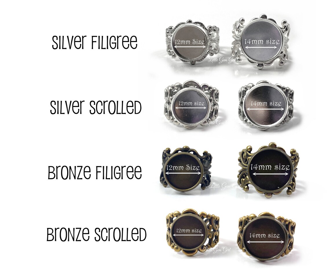 Vintage Style Mini Camera Ring High Quality Adjustable Filigree Band ...