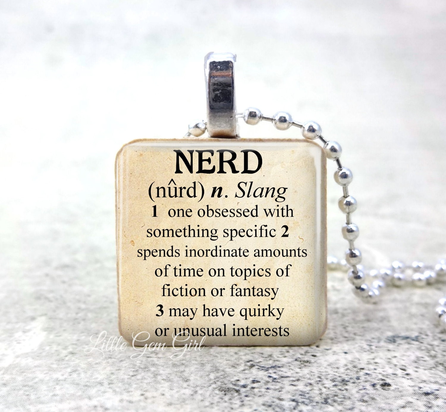 Funny Nerd Dictionary Definition Necklace Fantasy Sci Fi - Etsy