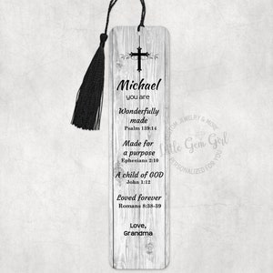 Custom Name Bible Bookmark - Sturdy Aluminum Metal - Personalized ...