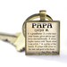 Papa Key Chain Papa Dictionary Definition Keychain Fathers Day Key ...