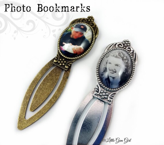 Custom Photo Bookmark Personalized Picture Clip Bronze or | Etsy