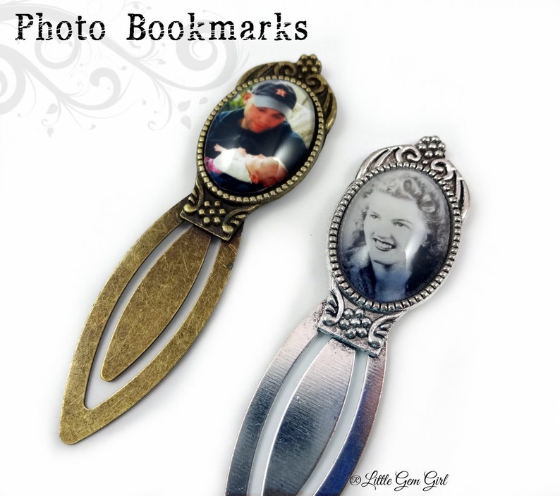 Custom Photo Bookmark Personalized Picture Clip Bronze or - Etsy