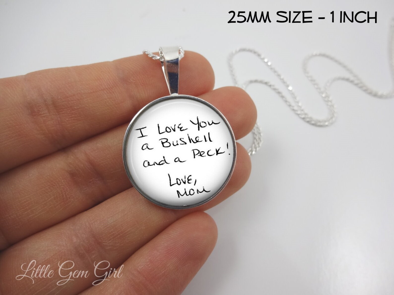 Memorial Signature Necklace - Personalized Handwriting Necklace ...